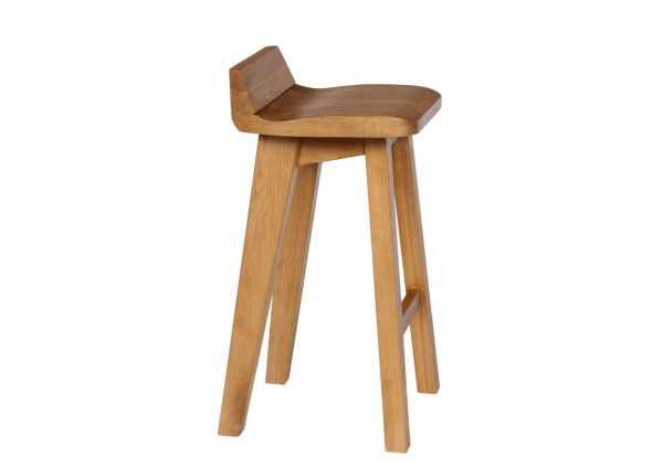 Solid Oak Contemporary Bar Stool | Wave | Free Delivery | Top Furniture
