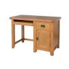 Country Oak Single Pedestal Computer Desk | Home Office A | Top Furniture