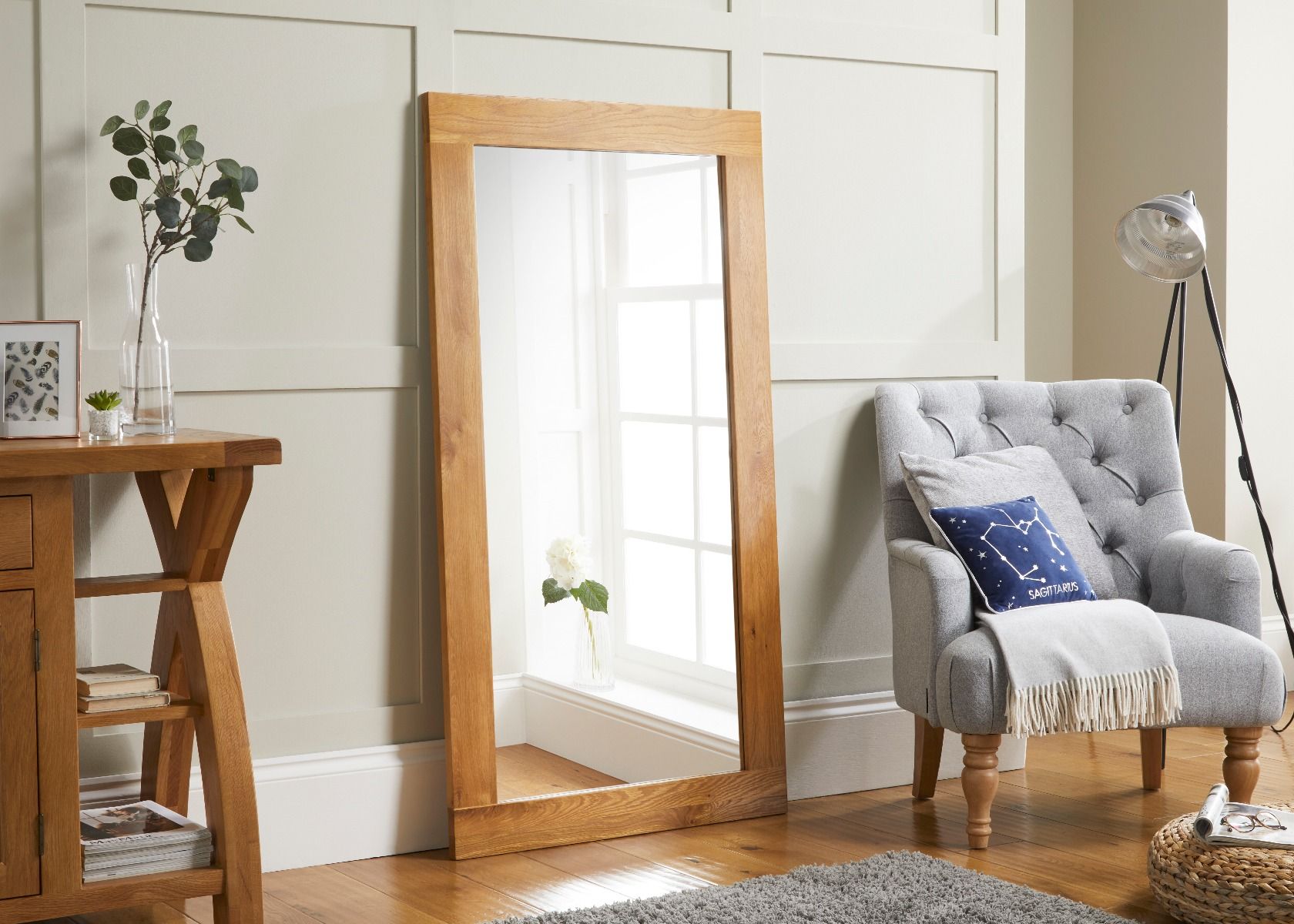 Country Oak 150cm X 80cm Oak Tall Mirror