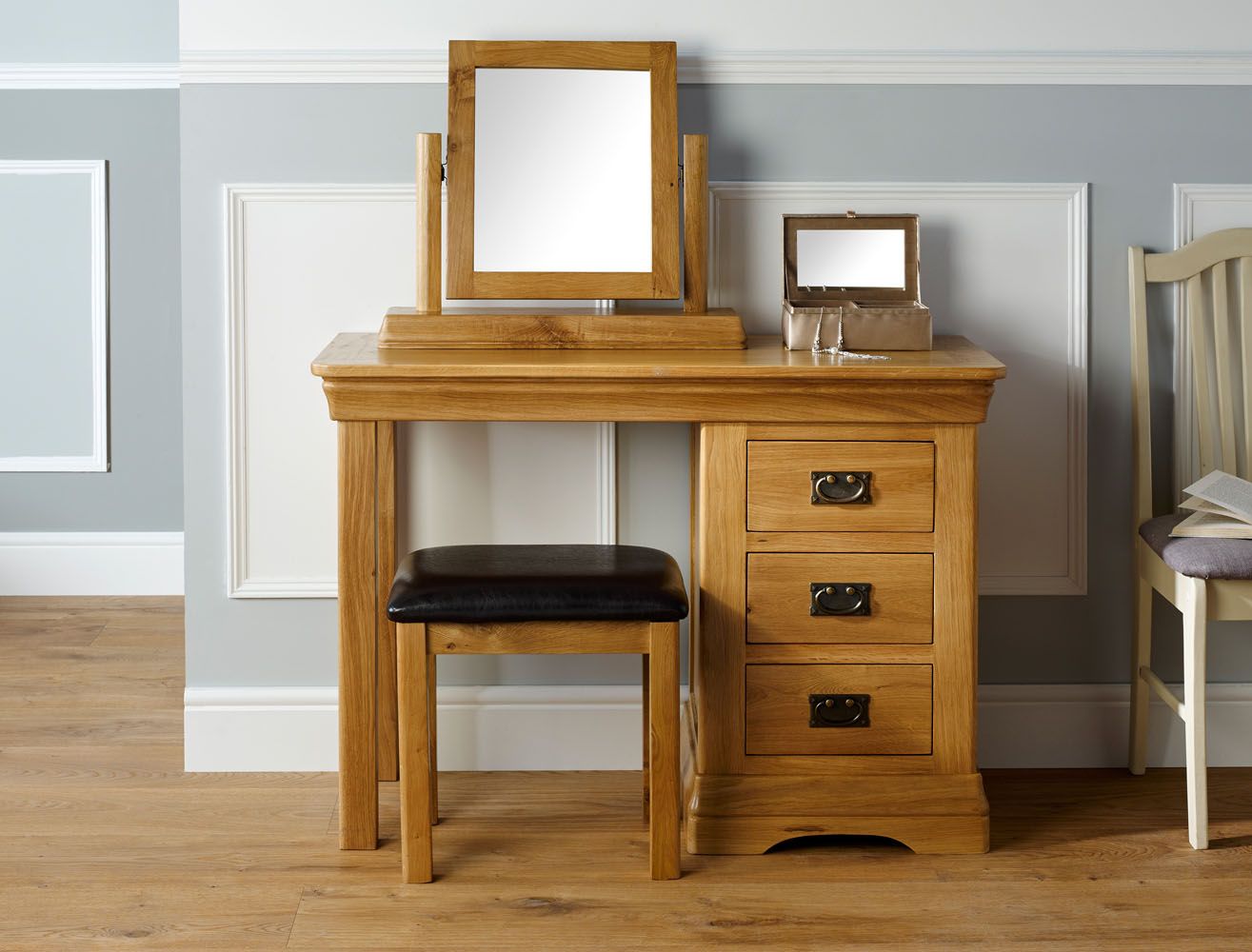 French Farmhouse Country Oak Dressing Table - Free Delivery | Top Furniture