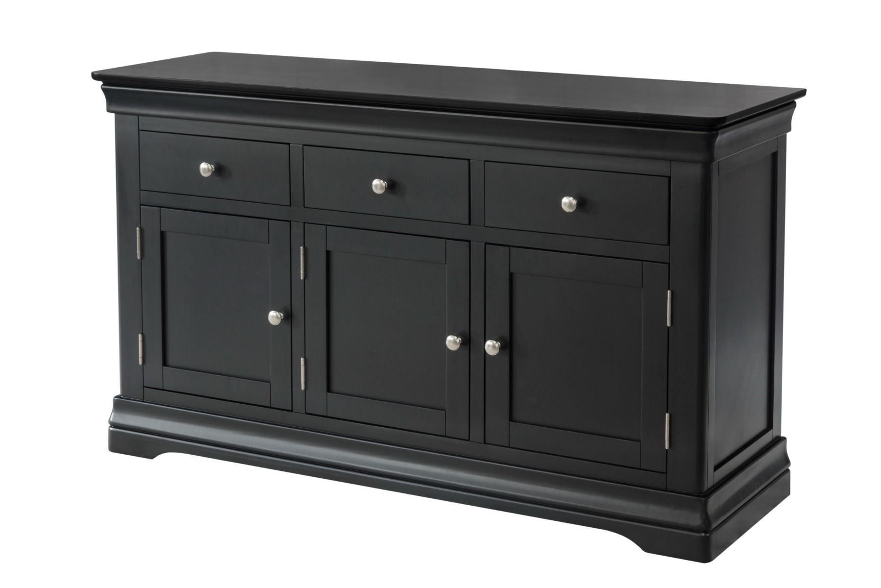Toulouse 140cm Black Painted Large Sideboard