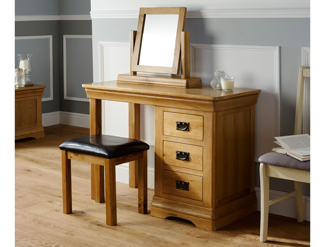 French Farmhouse Country Oak Dressing Table - Free Delivery | Top Furniture