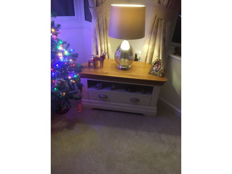 Farmhouse Cream Painted Corner TV Unit - Free Delivery | Top Furniture